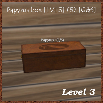 Second Life Marketplace - Papyrus box [LVL:3] (5) [G&S]